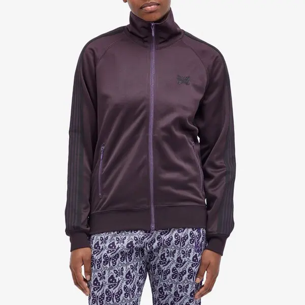 Needles Poly Smooth Track Jacket In Dark Purple - 35% Off
